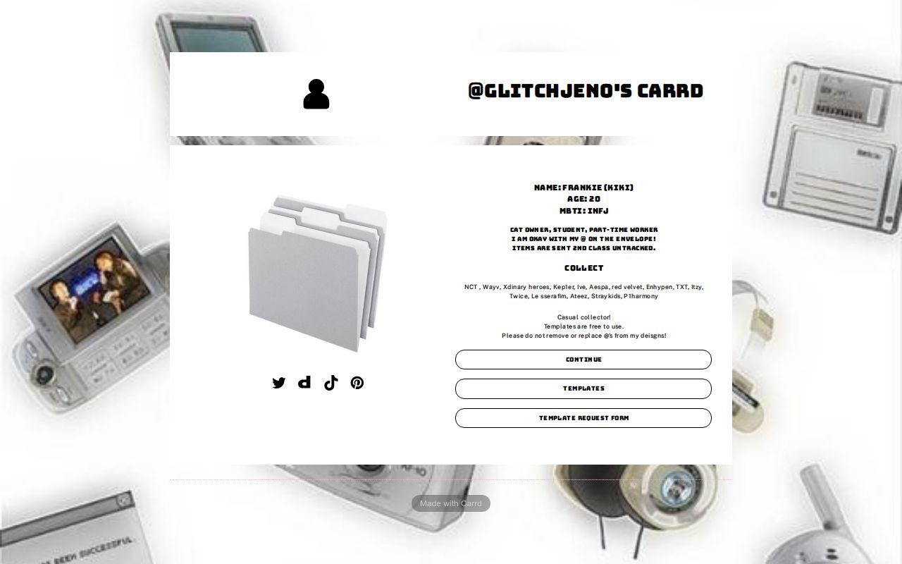 Glitchjenos carrd